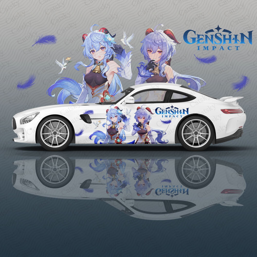 Genshin Ganyu Impact Anime Decal wer Vinyl Car Stickers SUV Side ...