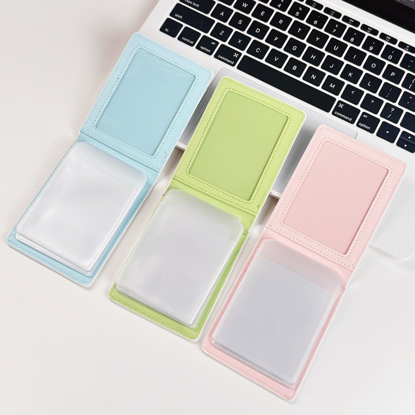 One Grid PU Card Album Portable Polaroid Organizer Idol Photocard Case ...