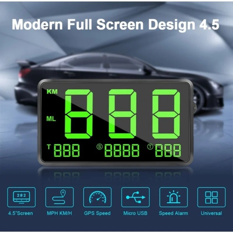 GPS Speedometer 4.5" Large Screen Digital Car Speed Display Over ...