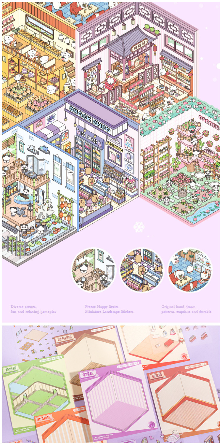 ENWEI 18 Pcs [Freeze Happy Series] Visual 3D Stereoscopic Cabin ...