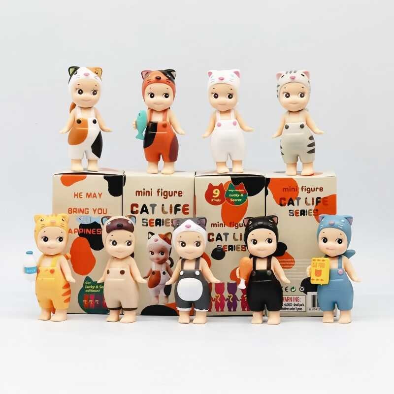 New 2024 Sonny Angel Bd Box Mini Cat Life Series Collection Kawaii 0545