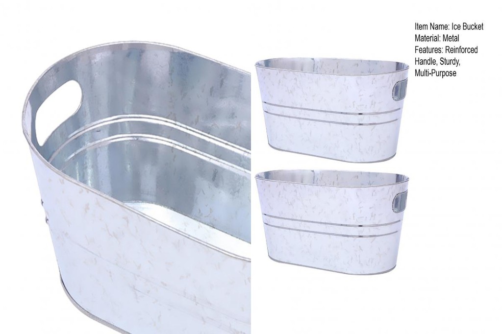 SFH- Drink Buckets for Parties Metal Ice Bucket for Soda and Beer Metal ...