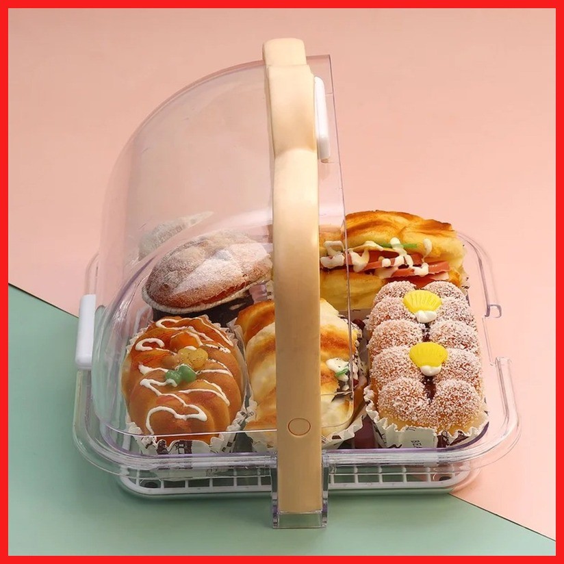 ℐ Dailyhome Acrylic Bread Box Airtight Cake Fresh Keeper Food Storage ...