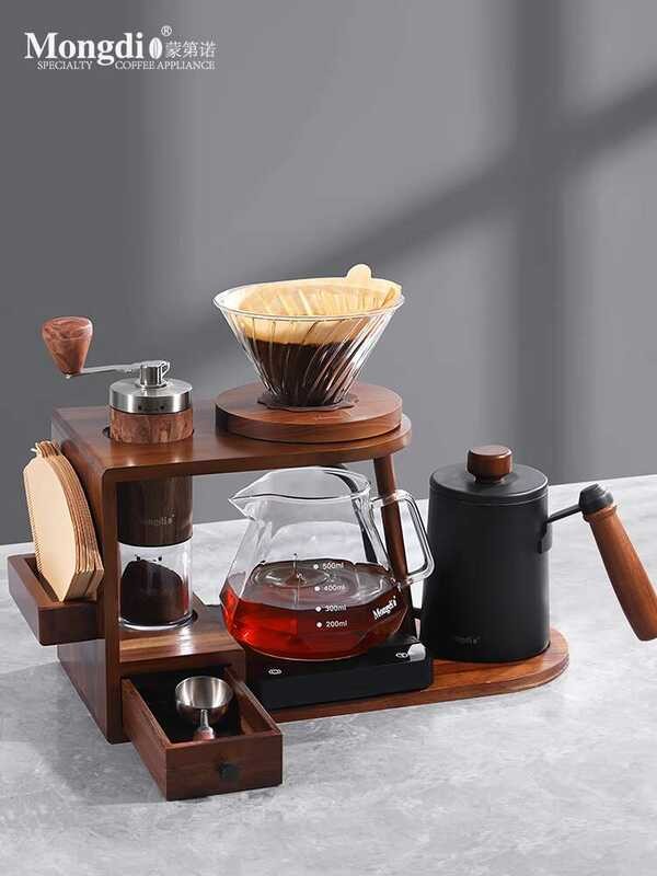 Mongdio Hand Brewing Coffee Pot Set Hand Grinding Coffee Machine Hand ...