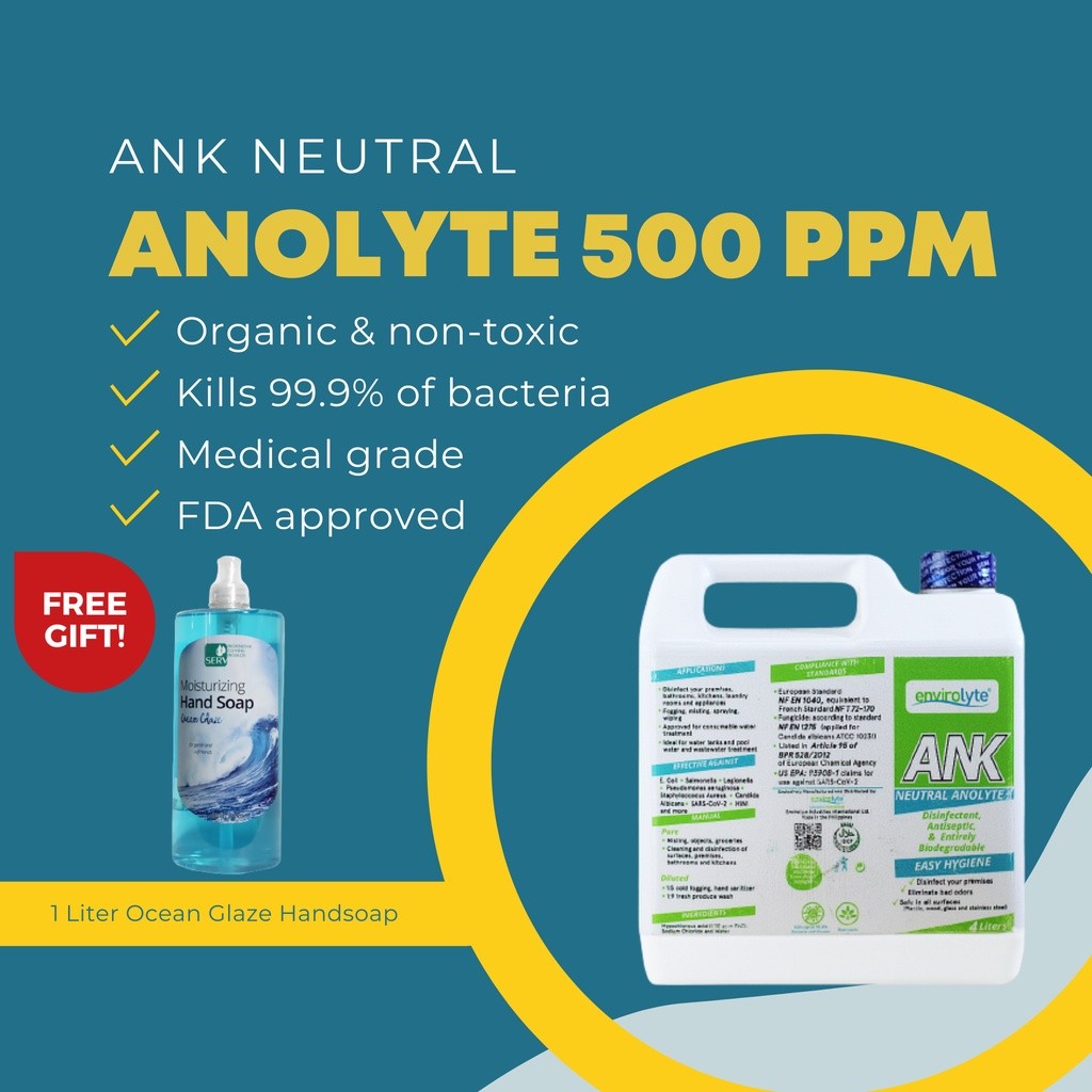 ⊞ ♞,♘,♙Envirolyte ANK Neutral Anolyte Disinfectant Solution 500ppm 4 ...