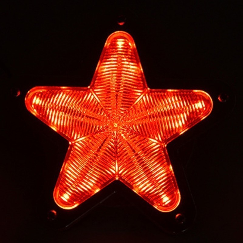 24V Five-Pointed Star Truck LED Side Light Universal Decorative Signal ...