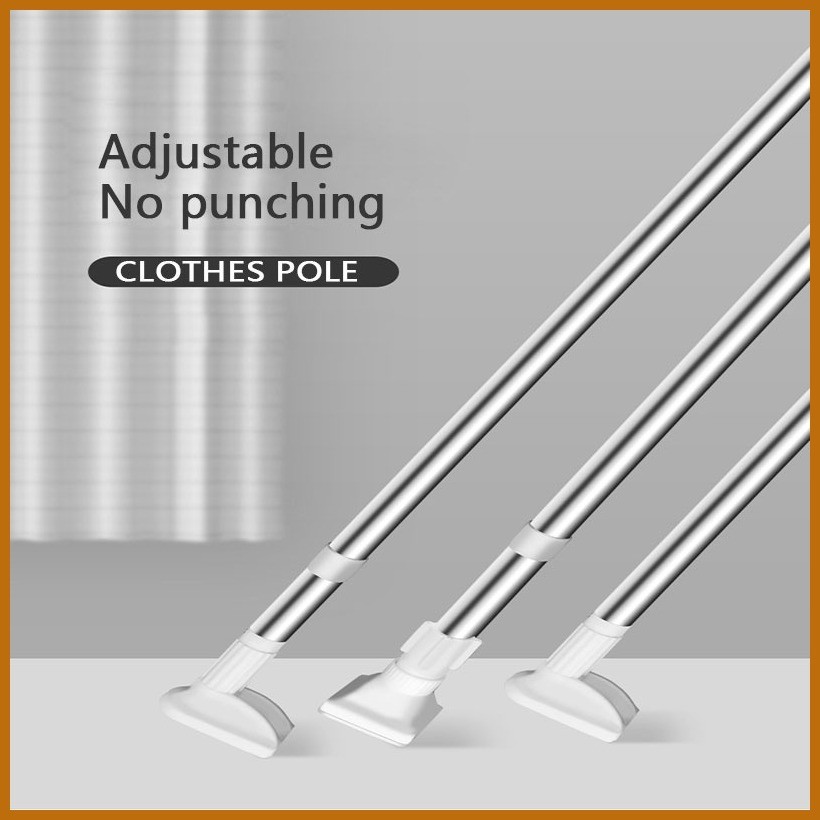 ① ♕ Stainless Steel Curtain Rod Set Adjustable Curtain Rod Pull Rod ...