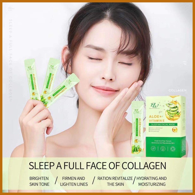 ∨ DW sleeping colagen mask 3box for 100php | Shopee Philippines