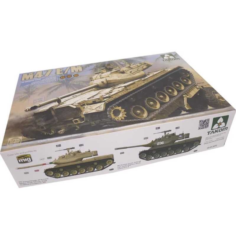 Takom 2 ☆ 2072 1/35 U.S. M47e/M Medium Tank 2 In 1 (Plastic Model ...