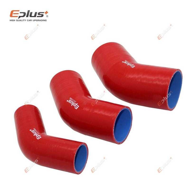 LY EPLUS Universal Silicone Tubing Hose 45 Degrees Connector Car ...