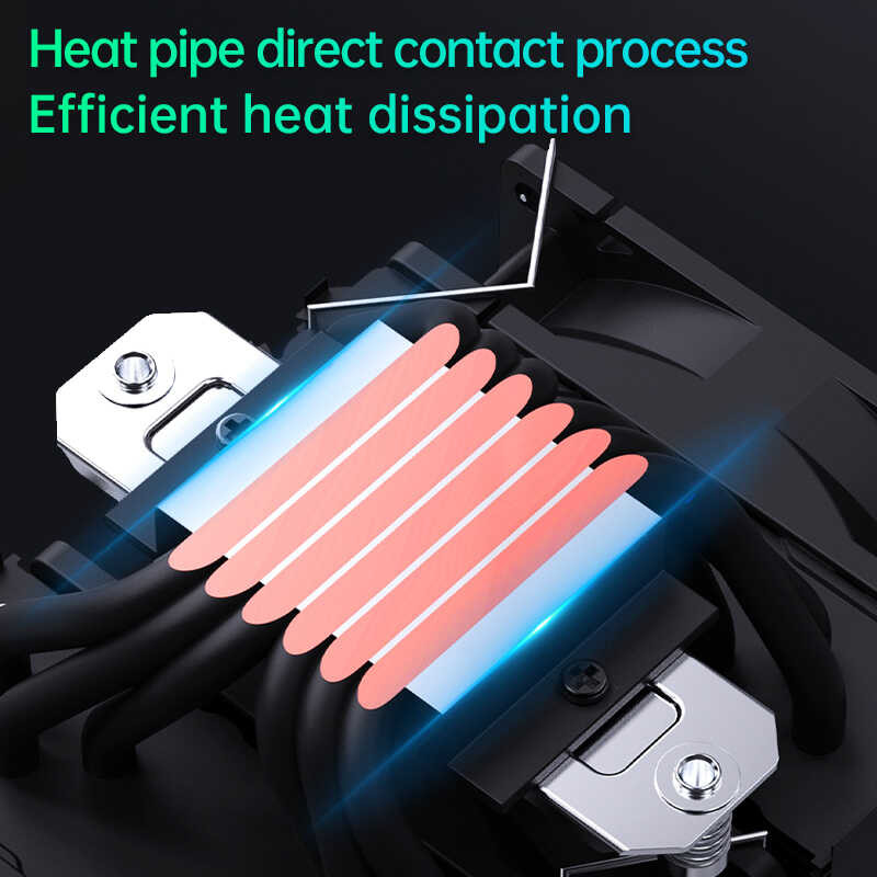 MX6 SNOWMAN Air CPU Cooler 6 Heat Pipes 4 Pin PWM RGB PC Coog Fan Quiet Intel LGA 1700 2011 1200 ...