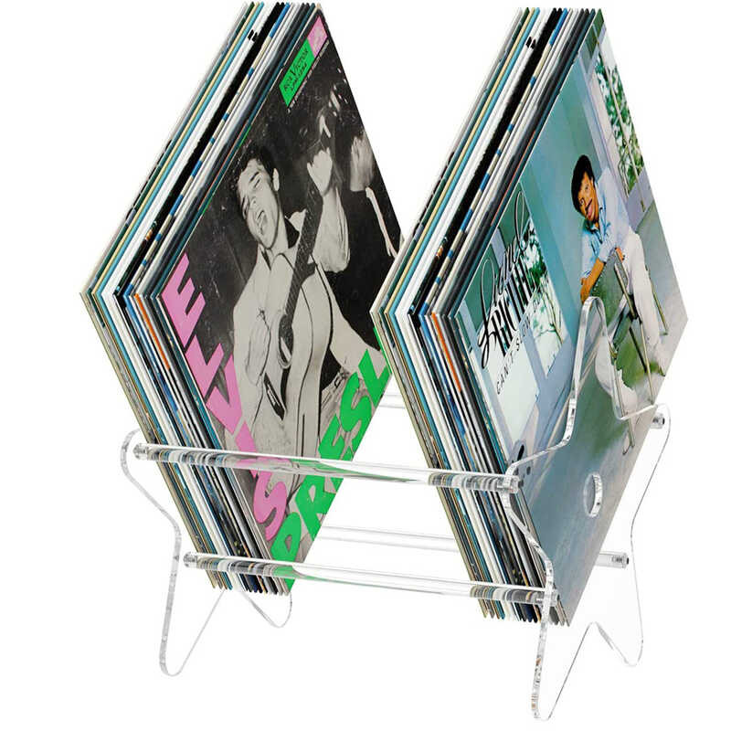 Transparent 3 7B1 Acrylic Vinyl Record Holders Star Album Stand LP ...