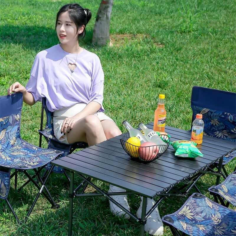 Outside Table Portable Picnic Camping Folding Night Market Stall Little ...