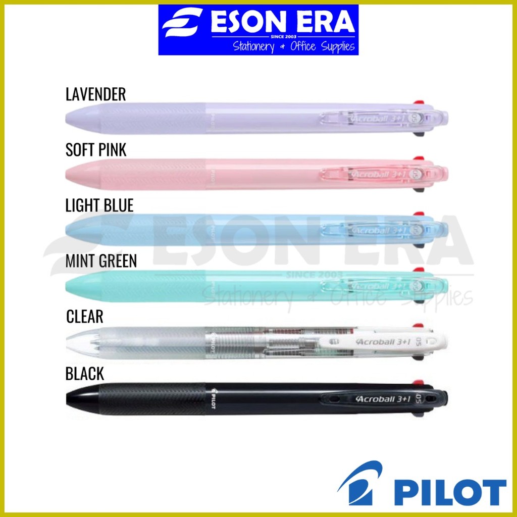 ♀ Pilot Acroball 3+1 Multifunction Pen 0.5mm 3 Colors+Mechanical Pencil ...