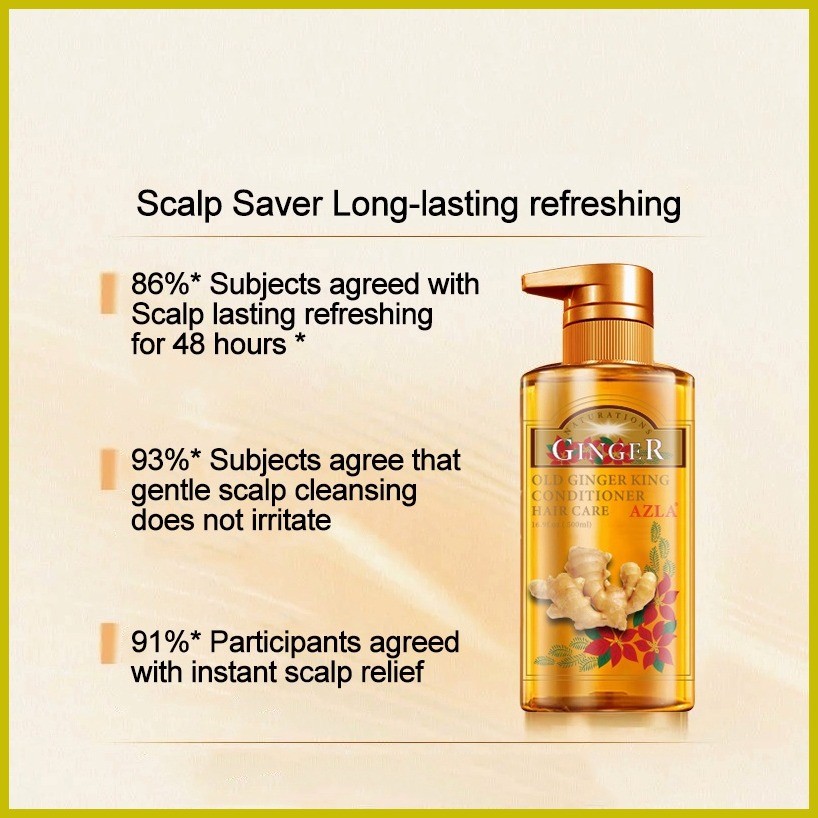 § AZLA Ginger Hair Shampoo Fast Regrowth Anti-Hair Loss Anti-Dandruff ...