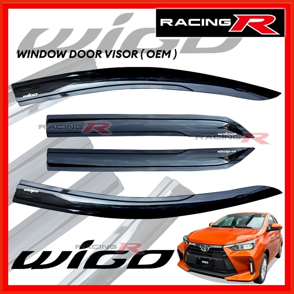 Toyota Wigo 2023 to 2024 INJECTION / OEM TYPE Window Door Visor black ...