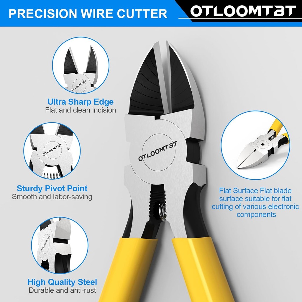 ZOERAX 6-In and 5-In Ultra Sharp Compact Wire Cutters with Long Flat ...