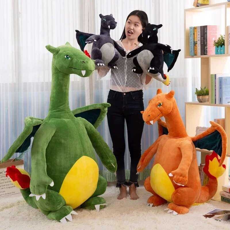 Big 60Cm Size Anime Charizard Doll Stuffed Soft Stuffed Animals Plush ...