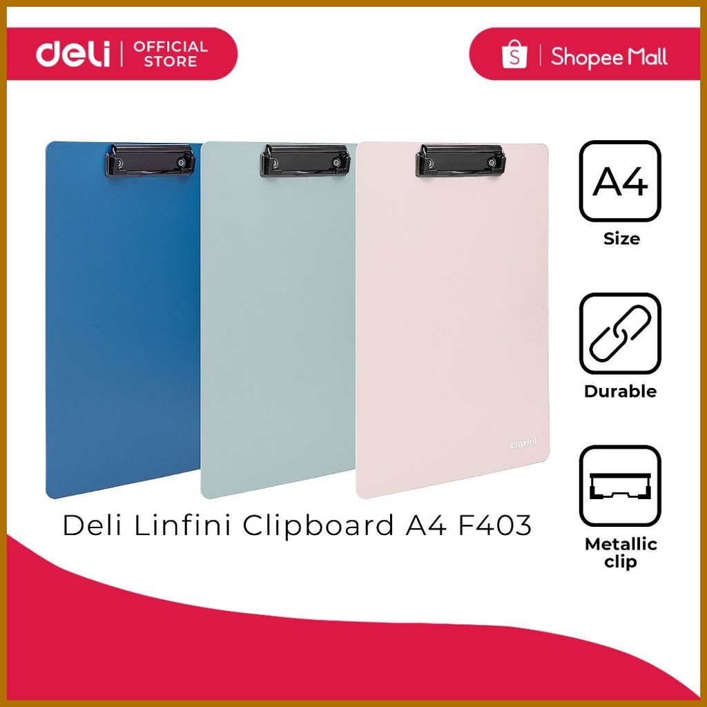 Deli F403 Linfini Clipboard A4 | Shopee Philippines