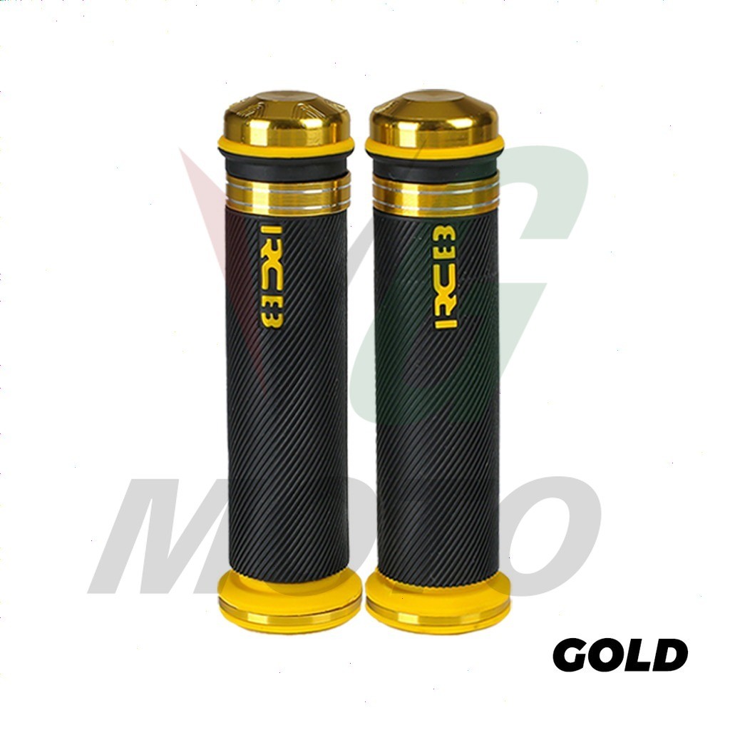RCB Motorcycle Handle Grip Non-slip Rubber With Alloy Bar End Universal ...