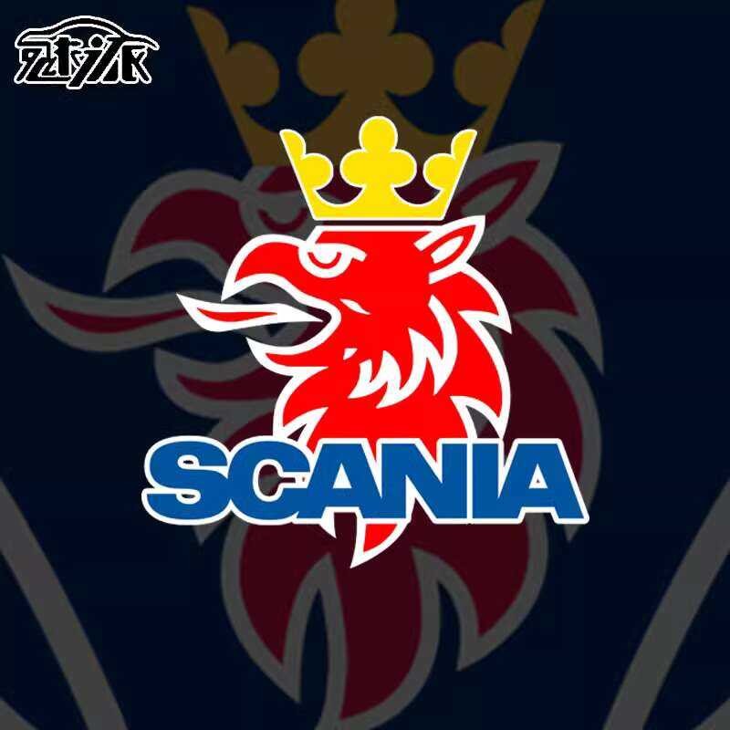 Scania car sticker advertisement, rear window, truck enthusiast ...