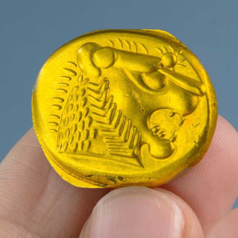 Greek Coin Animal Pattern Replica Gold Coin Jacket Button Metal Pendant ...