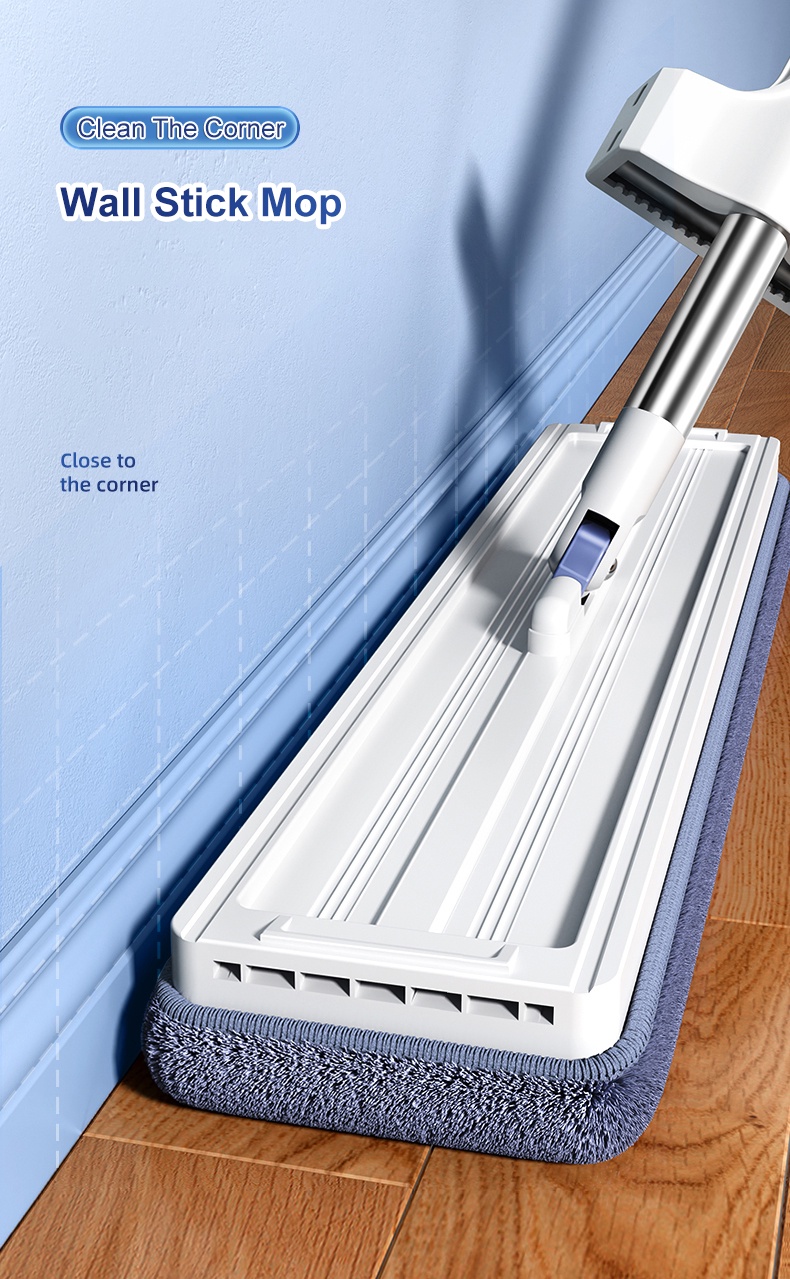 JOYBOS Enlarged Floor Mop Hand Washing Free Lazy Mop Self-Wring Squeeze ...