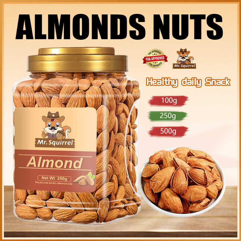 Nuts, Roasted pagkain snacks, 500g Milk Fragrance Almond handa na ...