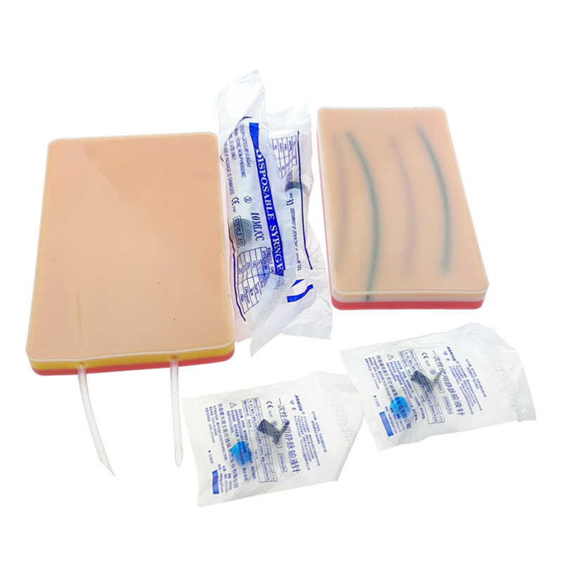 IV Training Venipuncture Pad Silicone Human Suture 4 Veins Imbedded 3 ...
