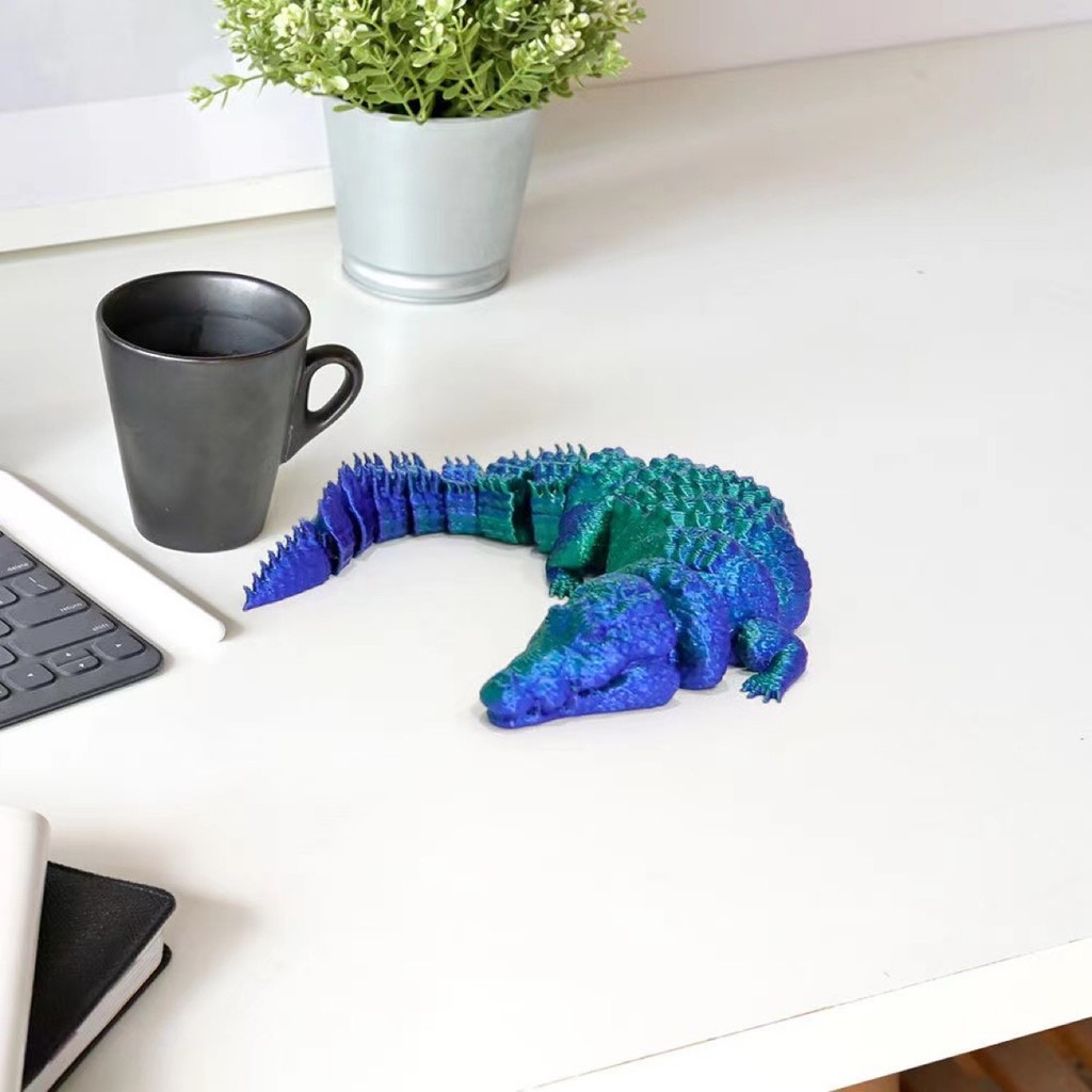 3D Printed Flexible alligator Multi-Articulated Crocodile animal Fidget ...