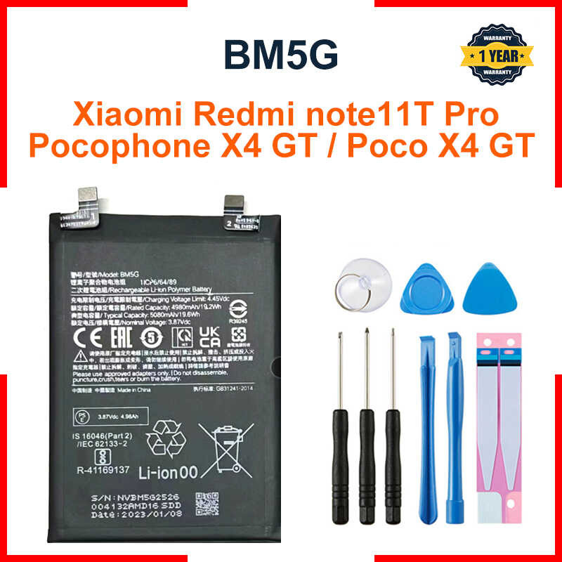 5080Mah Bm5g Battery For Xiaomi Redmi Note11t Pro Pocophone / Poco X4 ...