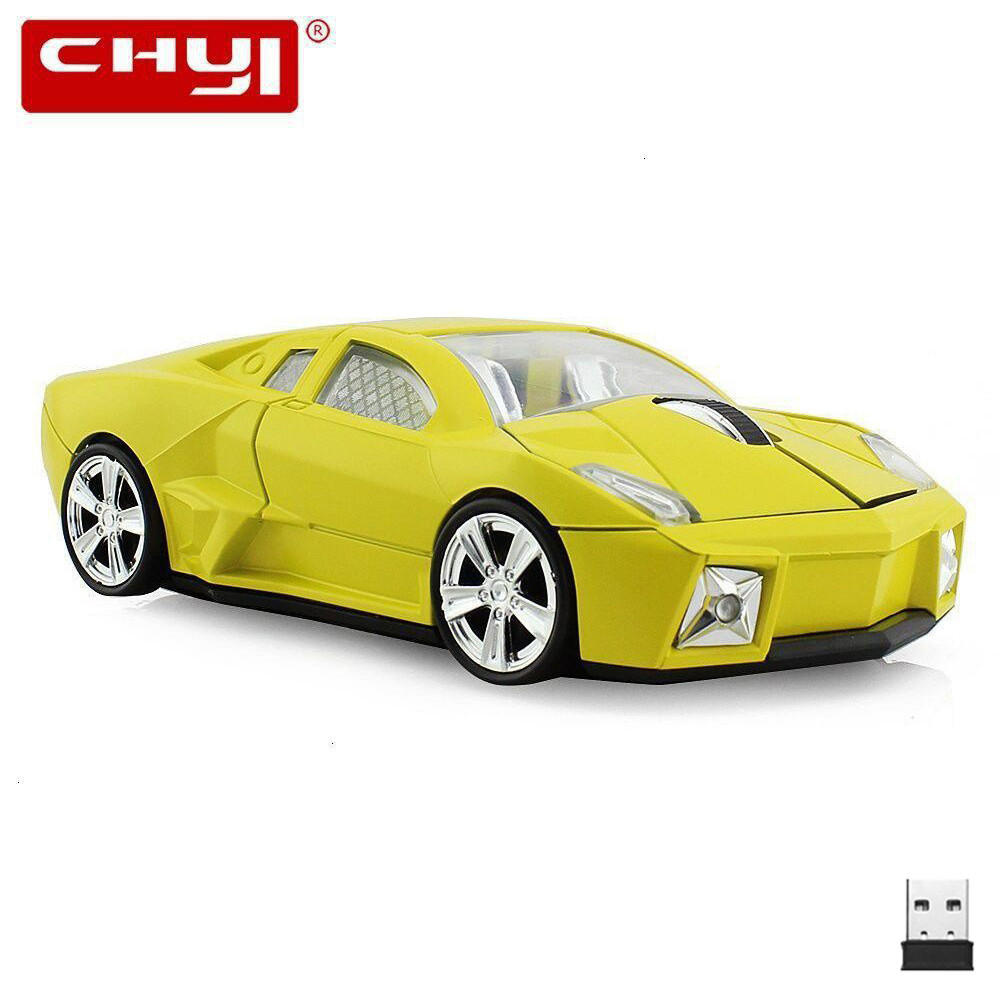 Ergonomic Sports Car Wireless Mouse 2.4 GHz Battery Optical Mouse ...