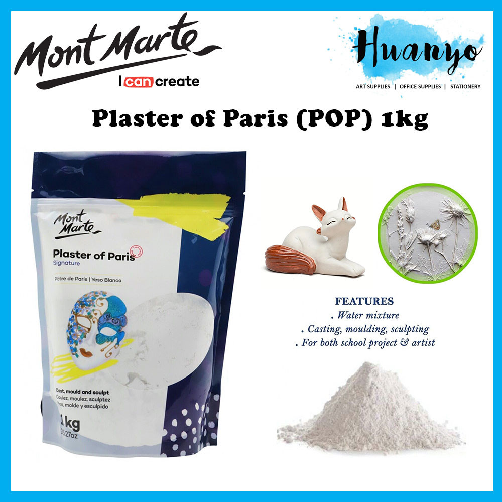 Mont Marte Plaster of Paris POP Sculpting Clay Signature Gypsum powder ...