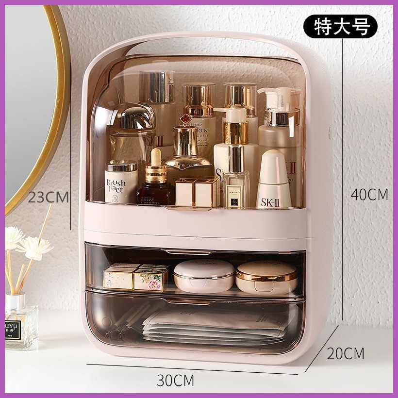 Super large cosmetic box jewelry nail polish cosmetic box portable dust ...