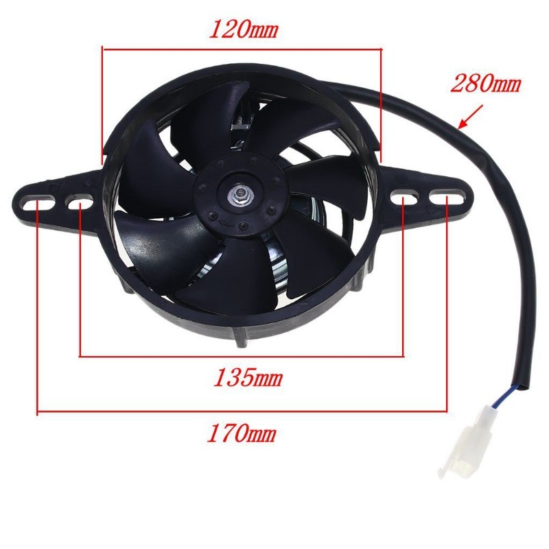 Motorcycle Cooling Fan Dirt Pit Bike 150CC 200CC 250CC ATV Quad Oil ...