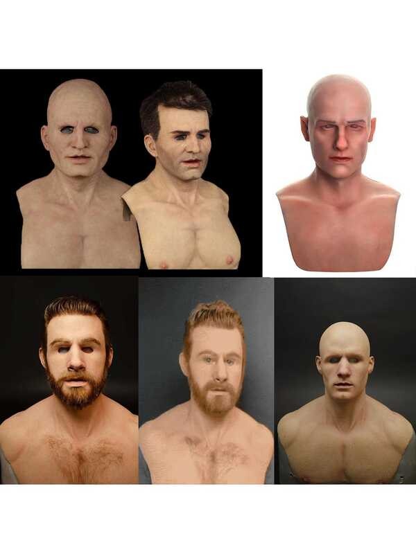 Silicone Mask Face New Elderly Headset Grandpa Latex Face Prop Full ...