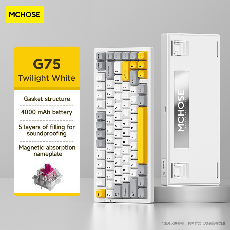【Local Delivery】Mchose G75 Pro Wireless 3 Mode Gaming Mechanical Keyboard RGB Customized 75% ...