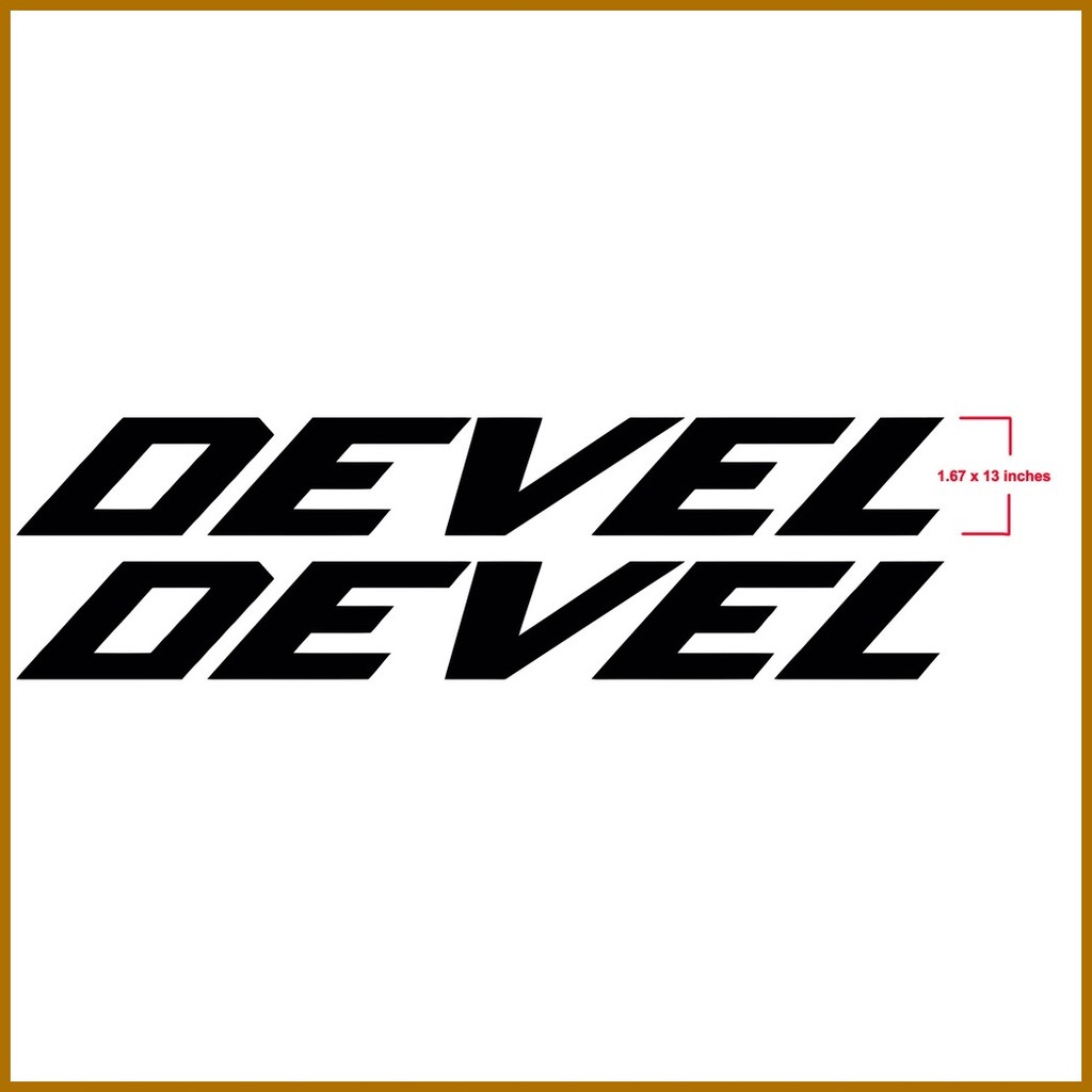 DEVEL Sticker Decal for Mountain Bike and Road Bike (Sticker cut out ...