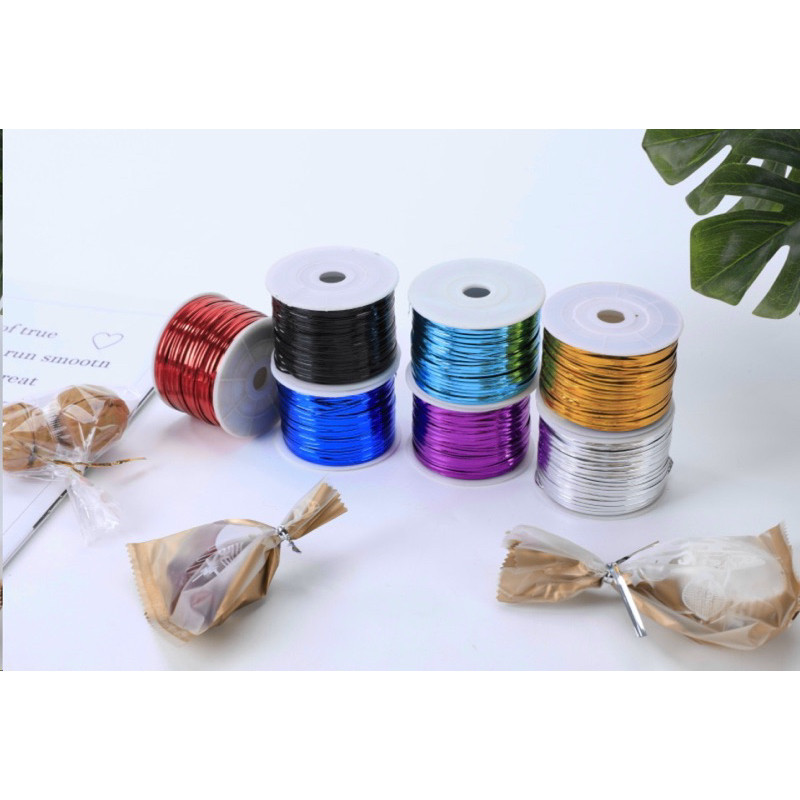 100Yards Tie Wire Food Packaging Twist Wire Metallic Bouquet Wire ...