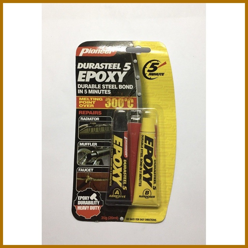 Pioneer Durasteel 5 Steel Epoxy 35gms (20ml) | Shopee Philippines