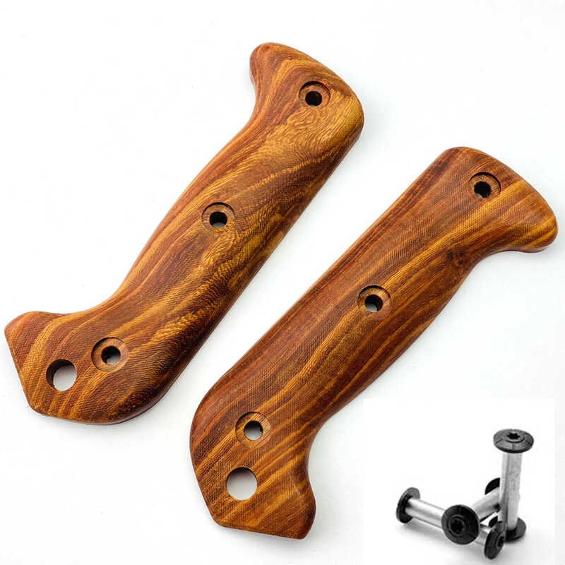 3 Custom Types Natural Solid Wood Knife Handle Scales With Screws For ...