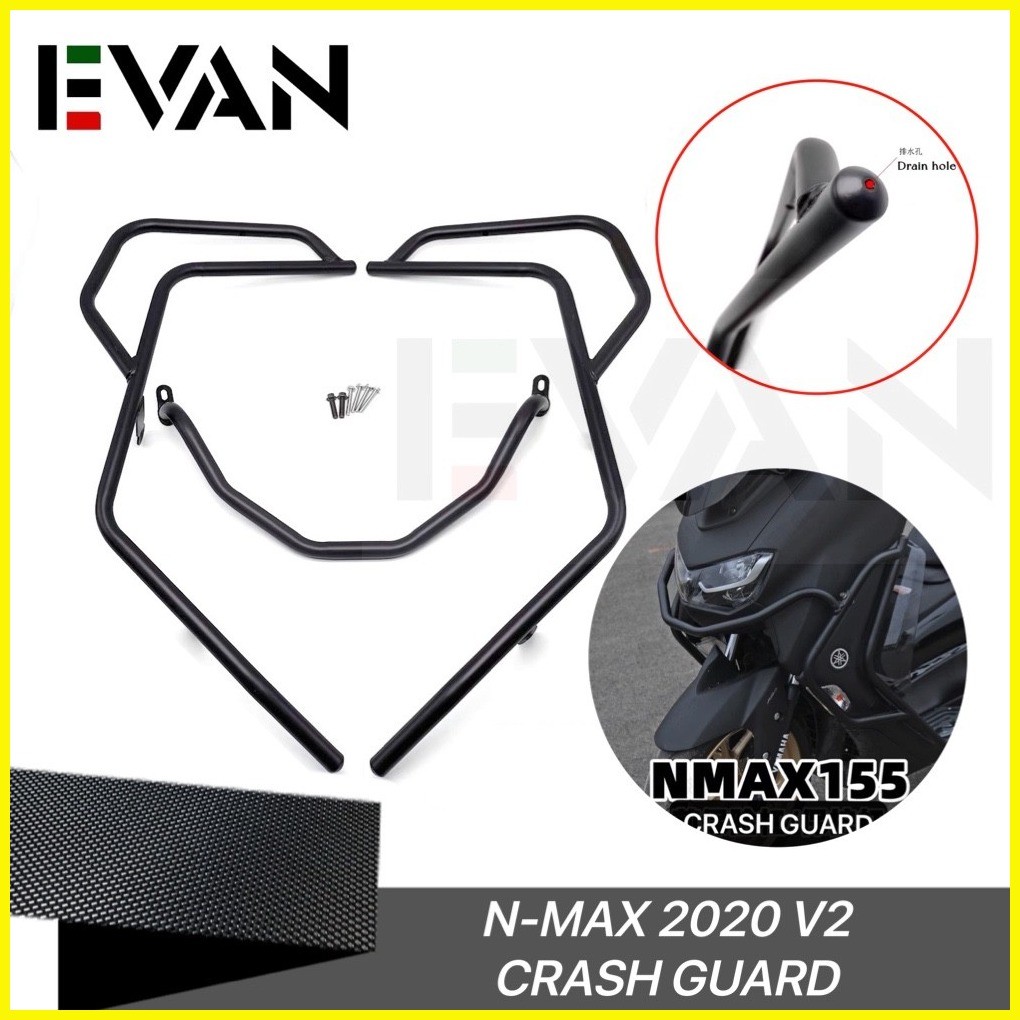 ۩ Nmax 155 V2, 2020 2021 Full Crash Guard Pure Stainless Metal CNC ...