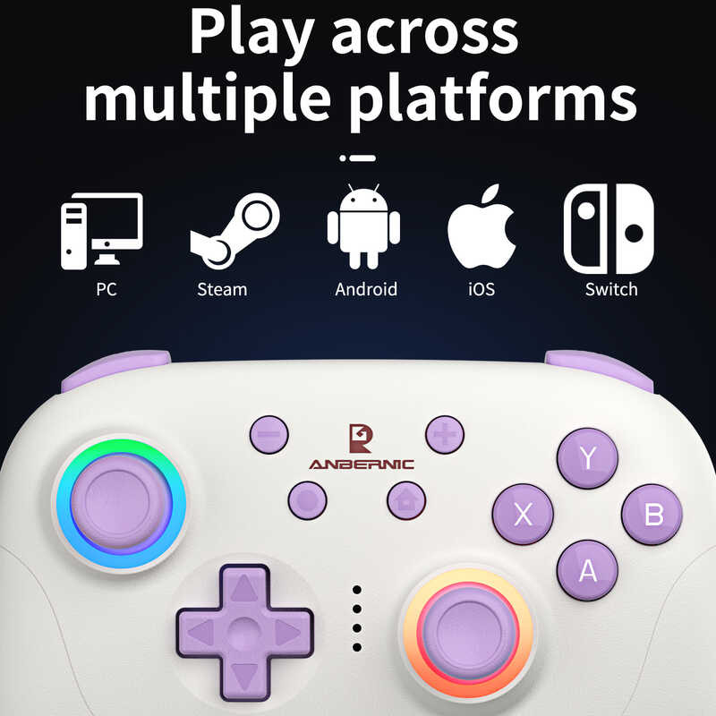 RG ANBERNIC P01 Rgp01 Gamepad Wired Wireless Bluetooth RGB Hall Effect ...