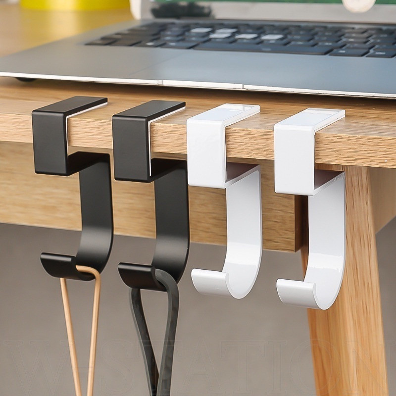 Adjustable Table Fixing Hooks Under Desk Hook Multifunctional Punch ...