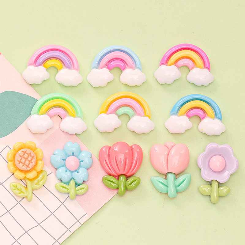 Cute Rainbow croc Pink Flower jibitz croc Tulip Shoe Charms Sunflower ...