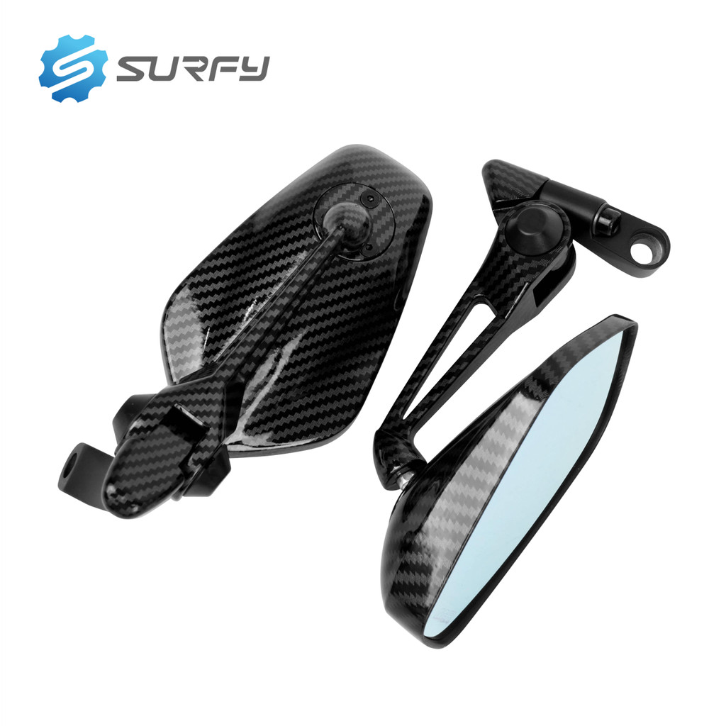 Street King Side Mirror v2 Anti-Glare Blue Lens Clear Lens Carbon Fiber ...