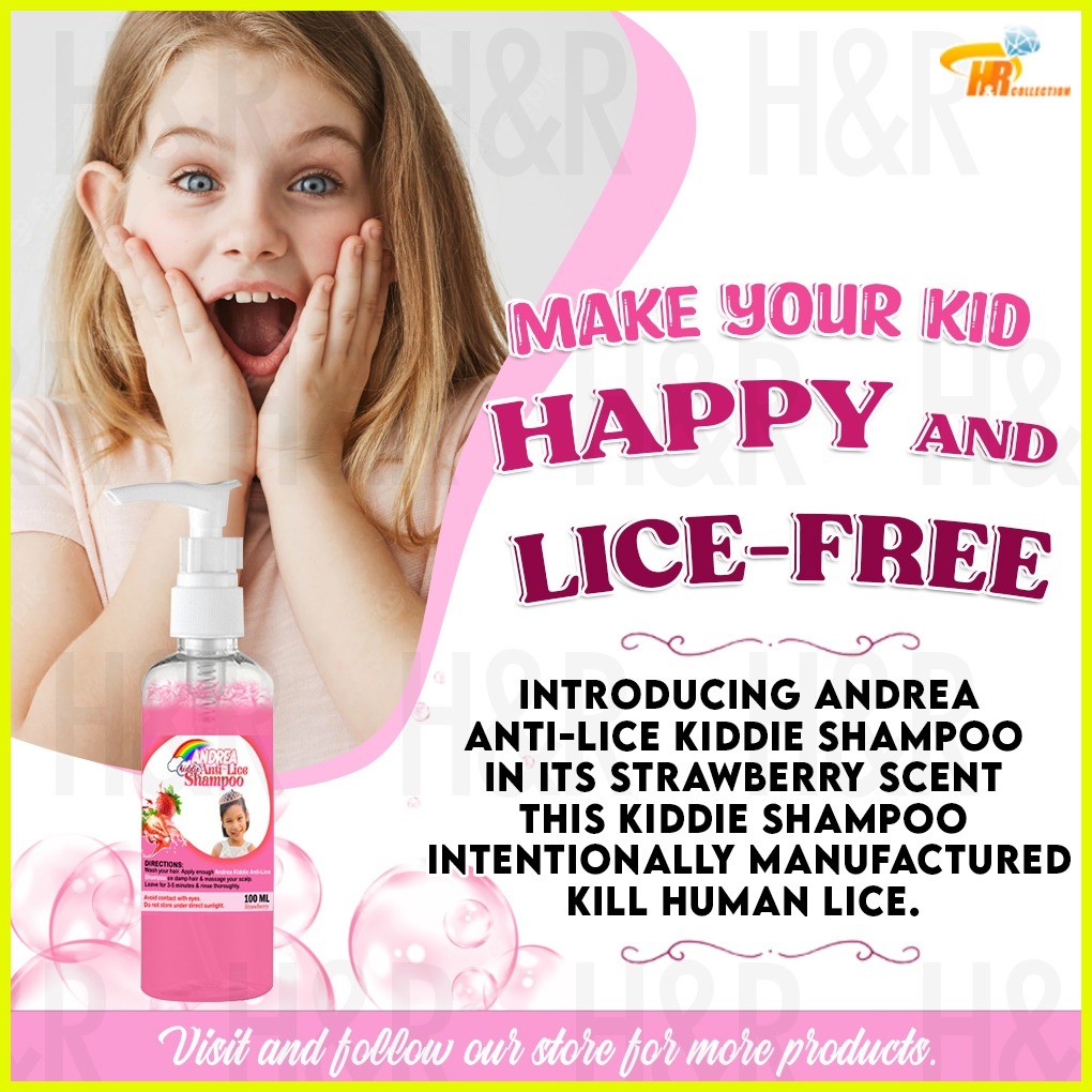 Andrea Anti-Lice Kiddie Shampoo Strawberry 100ml ( PANG ALIS KUTO AT LISA ) Lice Remover ...