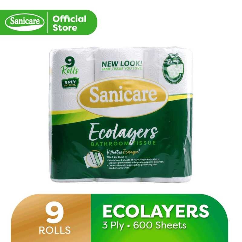 Sanicare Ecolayers Bathroom Tissue (9 Rolls) | Shopee Philippines