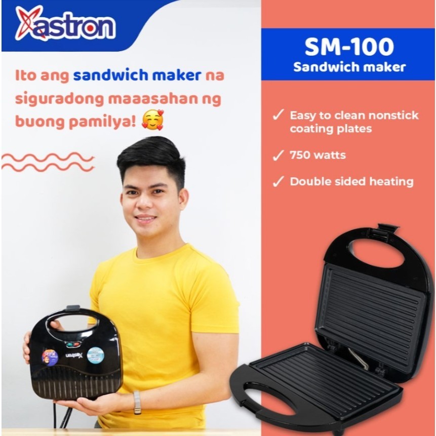 ♞MP ASTRON SM-100 4 in 1 Non Stick Hotdog Waffle Metal Plates Hotdog ...