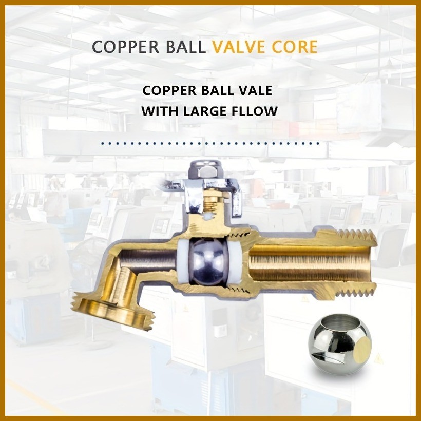 Lockable Brass Faucet With 30mm Padlock & Key Outdoor Garden Anti-Theft ...